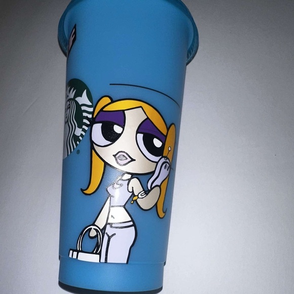 Dining | Blue Starbucks Powerpuff Girls Cold Cup | Poshmark